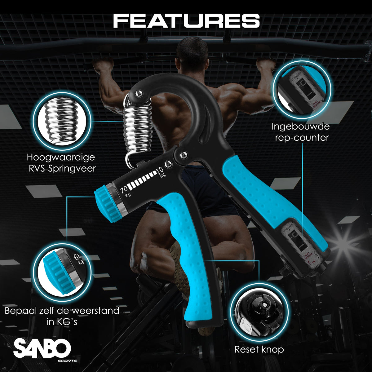 Sanbo Handtrainer Set - Incl. Onderarm Trainer